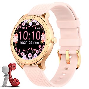 GADIXY Smart Watch for Women(Answer/Make Calls),Smartwatch for Android Phones iPhone,Fitness Tracker with Heart Rate,Sleep,Blood Oxygen Monitor (Pink)