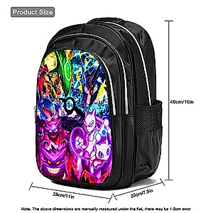 CATTARO 3PCS Cartoon Backpack Set Lightweight Anime Multipurpose Backpack with Lunch Bag Pencil Case Style8