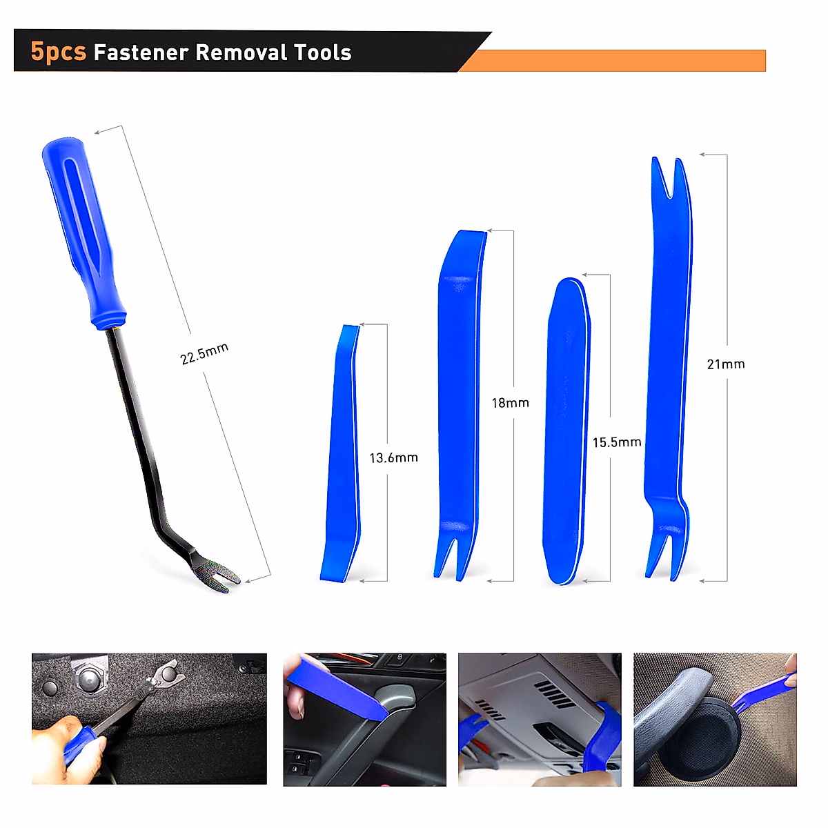 GOOACC 860Pcs Car Push Retainer Clips & Auto Fasteners Assortment -26 Most Popular Sizes Nylon Bumper Fender Rivets with 10 Cable Ties and Fasteners Remover for Toyota GM Ford Honda Chevy