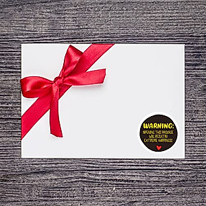 Warning Stickers for Small Business,Small Warning Stickers,Funny Warning Mail Sticker,Warning Opening This Package Will Stickers,Envelopes Stickers for Small Business 500 Labels Per Roll
