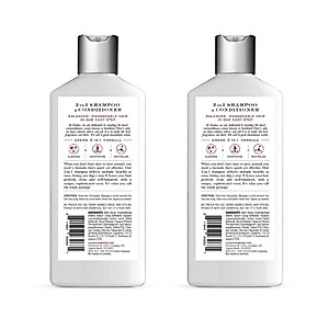 Cremo Bourbon & Oak Barber Grade 2-in-1 Shampoo & Conditioner, 16 Fl Oz (2-Pack) - A Sophisticated Blend of Distiller’s Spice, Fine Bourbon and White Oak