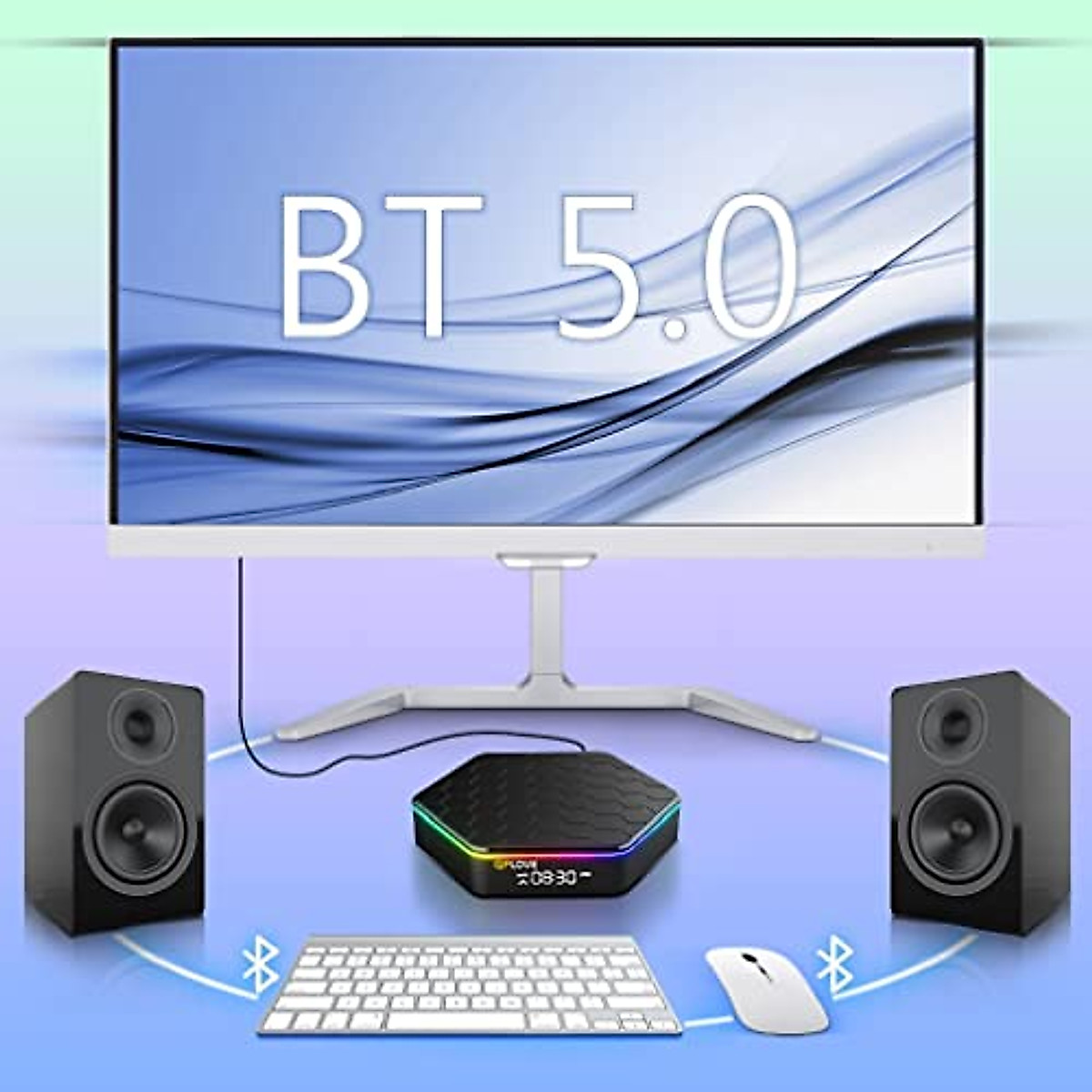 Android TV Box, 4GB RAM 32GB ROM QPLOVE Q18 Boxed TV Android H618 Quad Core Cortex-A53 CPU Mali-G31 GPU 2.4G/5G Dual Band WiFi6 BT5.0 6K 3D HDR10 H265 Smart TV Box