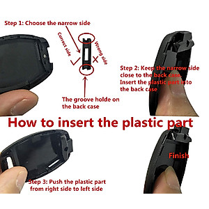 Horande No Cutting Replacement Key Fob Cover Case fit for Honda Pilot Civic 2008-2013 CR-V Accord Fit Odyssey Ridgeline CR-Z Keyless Entry Key Fob Shell