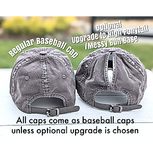 Women's Crazy Silkie Chicken Lady Hat, Baseball or High Ponytail Cap, Handmade Embroidered Silkie Chicken Farm Owner Gift for Her Wife Girlfriend Mom Friend Sister, Funny Pun