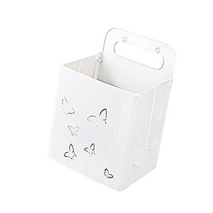 Cabilock Clothes Hamper for Cloth White Bedroom Household Mount Laundry Bag Baskets Foldable Organizer Wall Storage Plastic Multi-Function Hanging Collapsible Sorter Home Organization