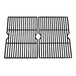 Hongso 18 1/4 Inch Porcelain Coated Cast Iron Grill Grate Cooking Grid Replacement for Charbroil 463268008, 80005665, CG-65P-CI, Thermos, Uniflame, Master Forge Gas Grill, g515-00b5-w1, PCF652