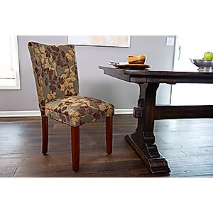 Homepop Home Decor | K1136-F975 | Classic Upholstered Parsons Dining Chair | Single Accent Dining Chair, Brown Woven