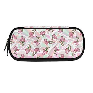 PAIOFNHU Cute Pencil Case Flower Aesthetic Pen Pouch Large Pencil Bag with Zipper School Supplies for Teen and Adult Girls