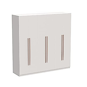 Manhattan Comfort Gramercy Contemporary Modern Freestanding Wardrobe Armoire Closet, 82.48", White