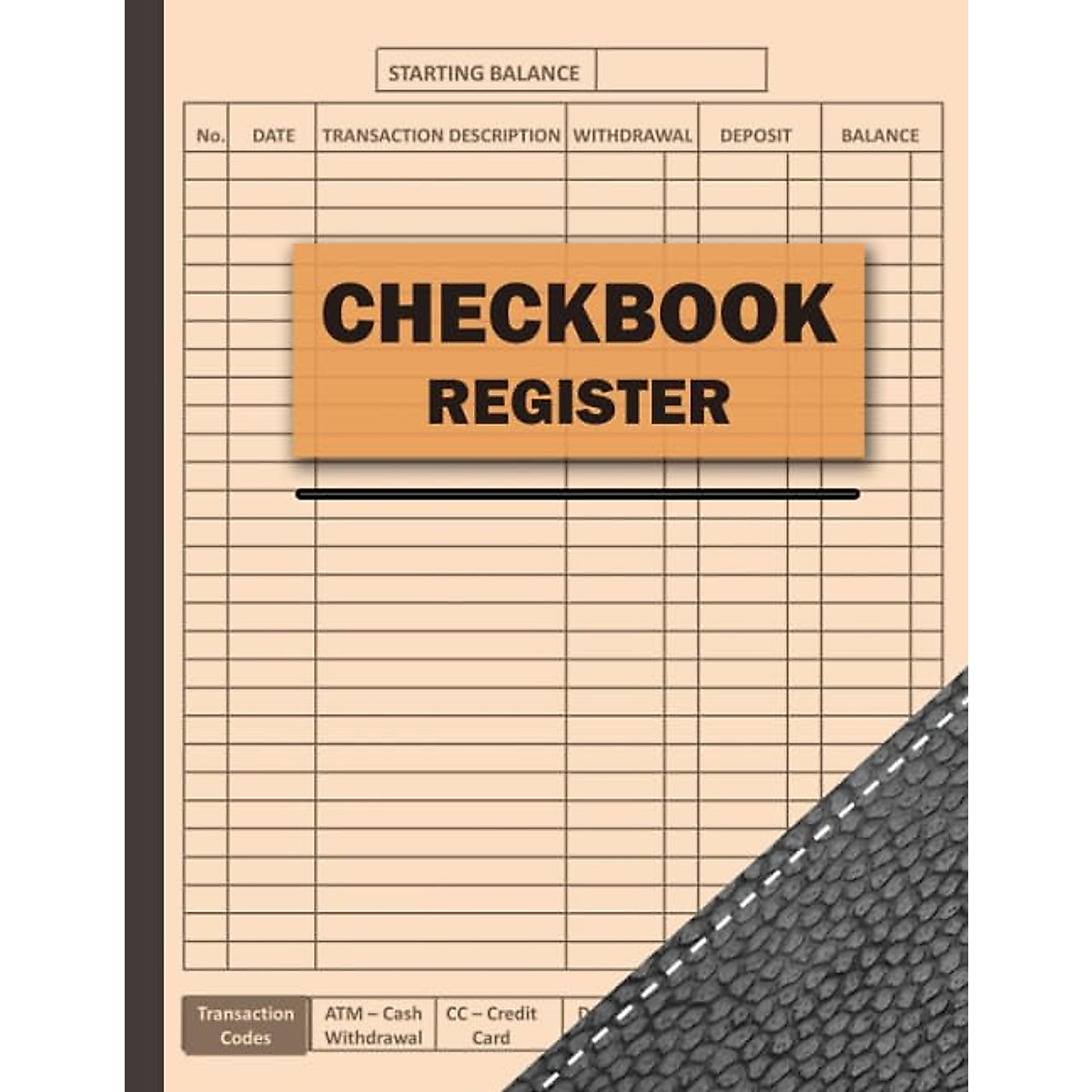 Checkbook Register: checkbook transaction register for Small Business & Personal Use - Large Check Register & Tracker