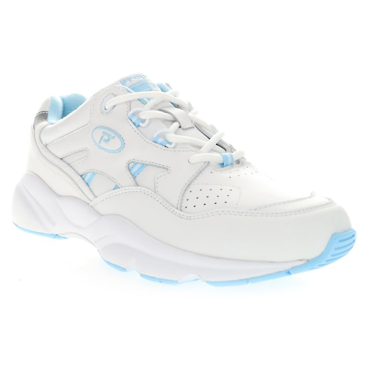 Propet Stability Walker Medicare/HCPCS Code = A5500 Diabetic Shoe White/Light Blue 9.5 XX (4E)