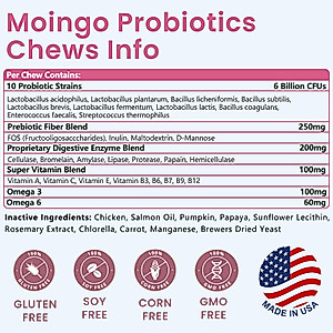 Bighero Probiotics for Dogs - Dog Probiotics for Gut Health & Digestive Health, Support Immune System, Diarrhea & Seasonal Allergies, Dog Supplement with Prebiotics & Digestive Enzymes, 180 Soft Chews