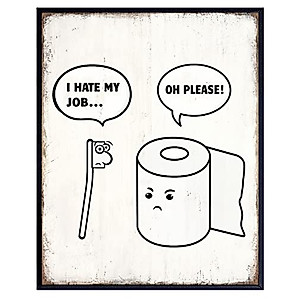 Rustic Bathroom Decor Funny Bathroom Decor - Bathroom Wall Art - Bathroom Pictures - Bath Wall Decor - Restroom Sign - Bathroom Sign - Bathroom Wall Decor - Cute Bathroom Accessories - Powder Room Art