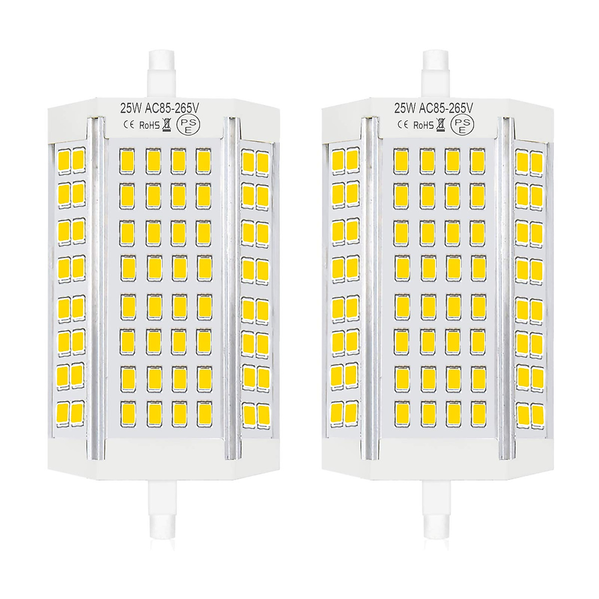 Bonlux R7S LED Light Bulb 118mm, 25W J118 Double Ended LED Bulbs 120V J Type R7S LED Floodlight 200W Halogen Bulb Replacement Daylight 6000K for Floor Lamp, Security Light (2-Pack)