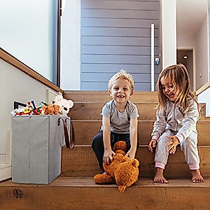 YOFU Stair Baskets for carpeted stairs and Wooden Stairs, Stair Basket with Handles, Basket Storage Organizer for Keeping Stairway Clean, Baskets for Stairsteps(Natural Beige)