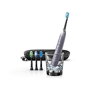 Philips Sonicare DiamondClean Smart 9500 Series Rechargeable Electric Power Toothbrush with Charging Travel Case, Complete Oral Care, Grey, Frustration Free Packaging, HX9924/37