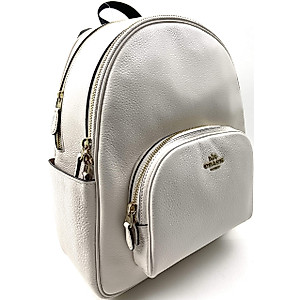 Coach Women's Court Backpack In Soft Pebbled Leather (IM/Chalk)