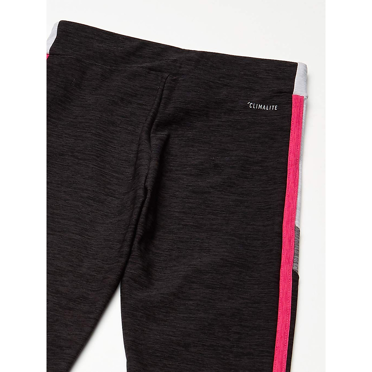 adidas Girls' Big Active Sports Athletic Legging Tight, D2M Melange Adi Black Heather/Bold Blue, Medium