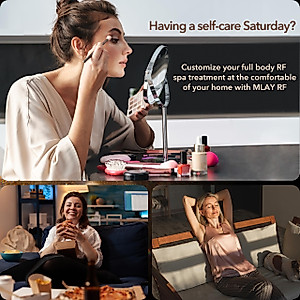 RF Beauty Device | Home RF Lifting | Wrinkle Removal | Anti Aging | Skin Care - Increase Collagen & Absorption - MLAY Professional Radio Frequency Skin Tightening for Face and Body - Salon Effects