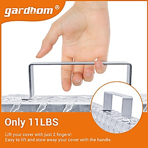 Griddle Cover 28Inch, gardhom Aluminum Hard Top Lid with Handle Outdoor BBQ Hood Lightweight Durable for 28” Blackstone Grill Cover