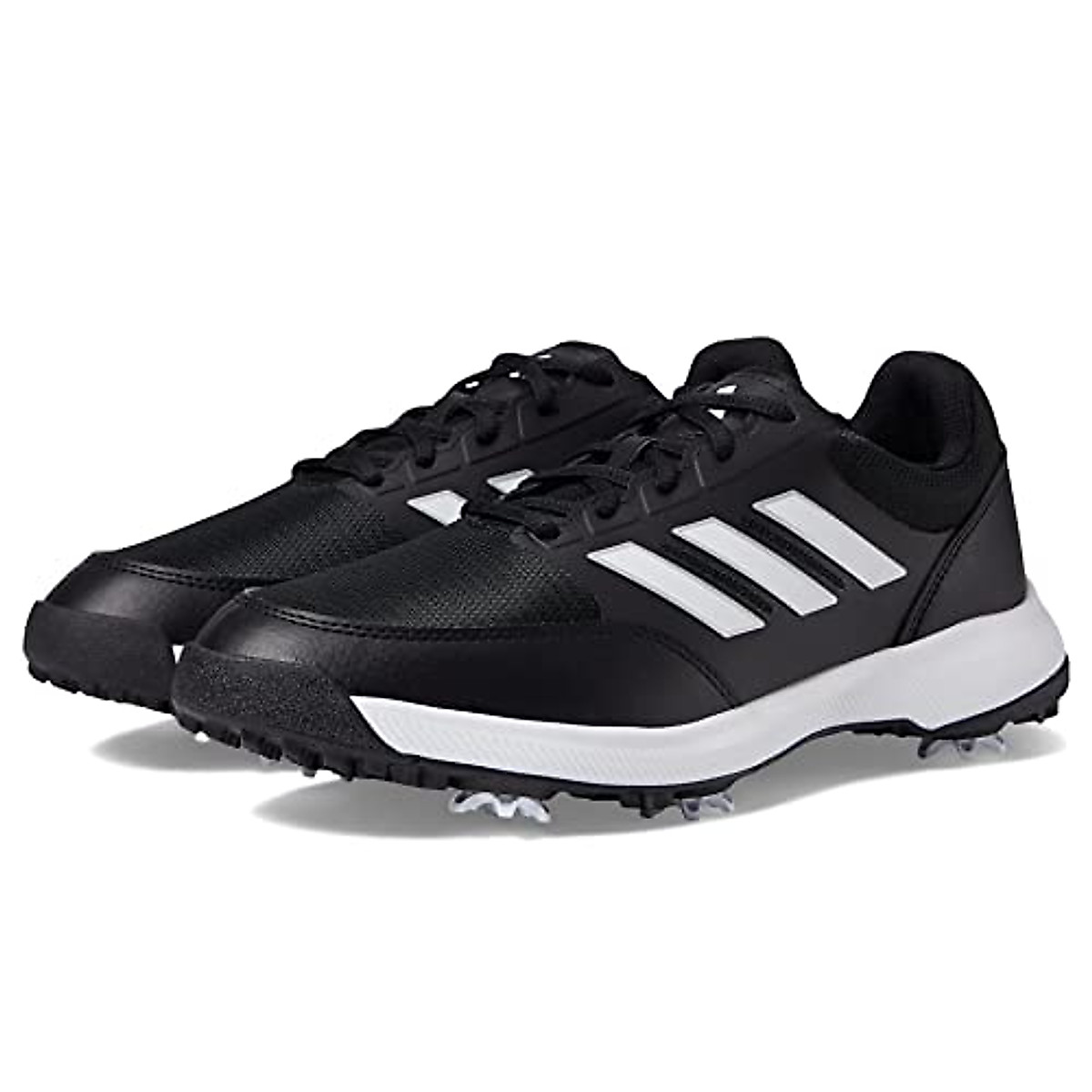 adidas Women's W TECH Response 3.0 Golf Shoe, core Black/FTWR White/Silver met, 8