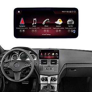 Road Top Android 12 Car Stereo 10.25" 8GB+128GB Car Touch Screen for Mercedes Benz C Class W204 2008 to 2010 Year with NTG4.0, Support Wireless Carplay, Global Weather, OTA Upgrade, Voice Control