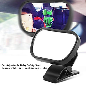 Aramox Baby Mirror,1Pc Adjustable Car Baby Child Back Seat Rear View Safety Mirror With Suction Cup Clip Black