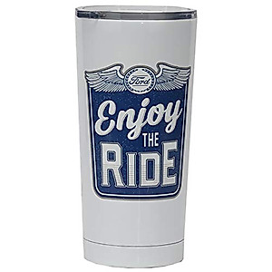 Ford Enjoy the Ride Stainless Steel Travel Mug - Fun Ford Travel Cup - Great Gift Idea