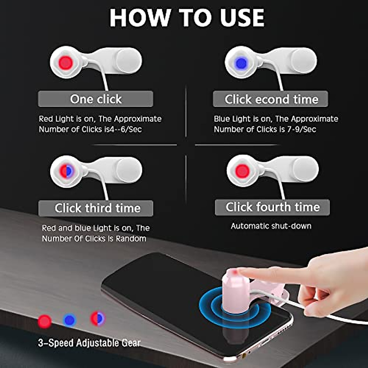 Auto Clicker for Phone Automatic Phone Screen Tapper, Simulated Finger Clicking USB Simulator for Gaming, Shopping, Giving a Like in Tiktok, Lightning Deal, Live Broadcasts, Reward Tasks (White-X)