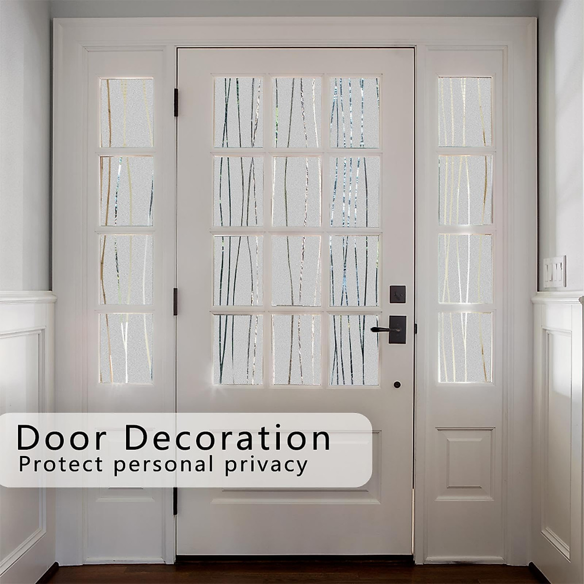 Finnez Window Film Privacy and Light Protection Sticker Film Frosted Look Static Cling for Home Office 11.8'' x 78.7''