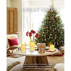 Flameless Candles With Remote, Battery Operated Candles LED Candles with string lights Flickering Candles with Timer, 4‘’ 5‘’ 6‘’ Candle For Seasonal and Festival Celebration’s Candles set of 3