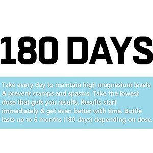 Cramp Defense® Magnesium for Leg Cramps, Muscle Cramps & Muscle Spasms. End Them Fast and Permanently. Organic Magnesium, Non-Laxative, NO Magnesium Oxide OR Herbs! Big 180 Capsule Bottle.