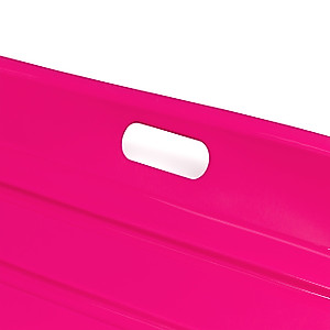 Best Choice Products 35in Kids Plastic Toboggan Snow Sled w/Pull Rope, 2 Handles