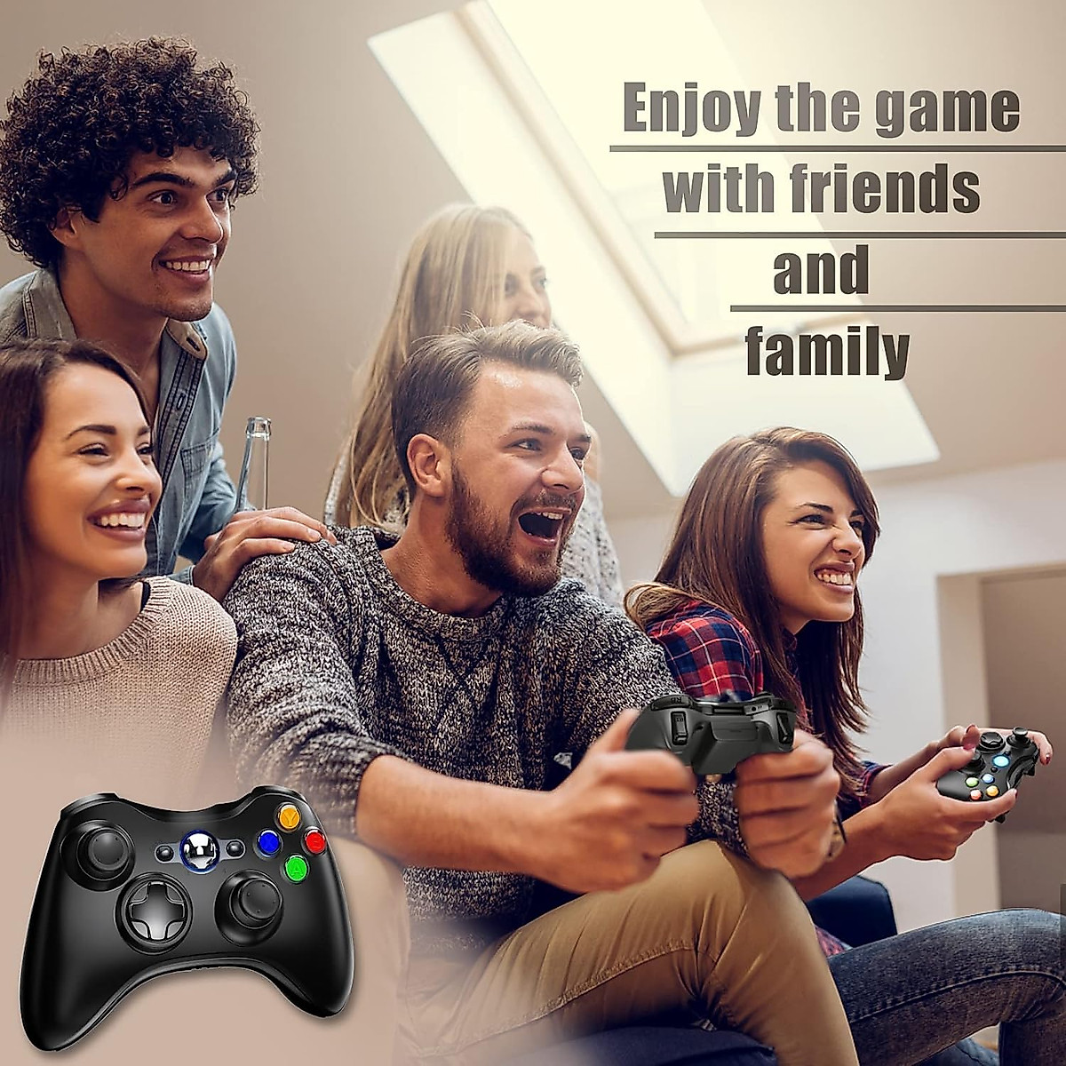 Prodico Xbox 360 Wireless Controller 2 Pack, 2.4G Wireless Controller for Xbox 360 & Slim PC Windows 7 for Black Myth Wukong