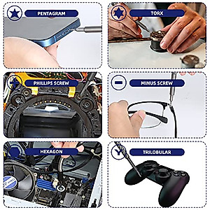 HengTianMei Precision Screwdriver Set, 128 in 1 Screwdriver Set with 120 Bits Magnetic Electronics Repair Tool Kit for iPhone Computer Laptop MacBook Tablet PS4 Xbox Nintendo Game Console PC