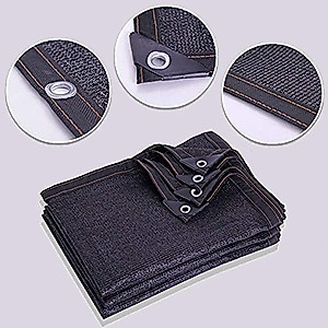 ALBN-Shading net Patio Sunscreen Breathable Anti-UV Tear Resistance Polyethylene, 20 Sizes (Color : Black, Size : 8x9m)