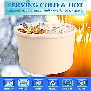 Webake Silicone Ice Cream Containers with Lids, 8oz Homemade Ice Cream Cups Reusable Freezer Storage Containers, Set of 4