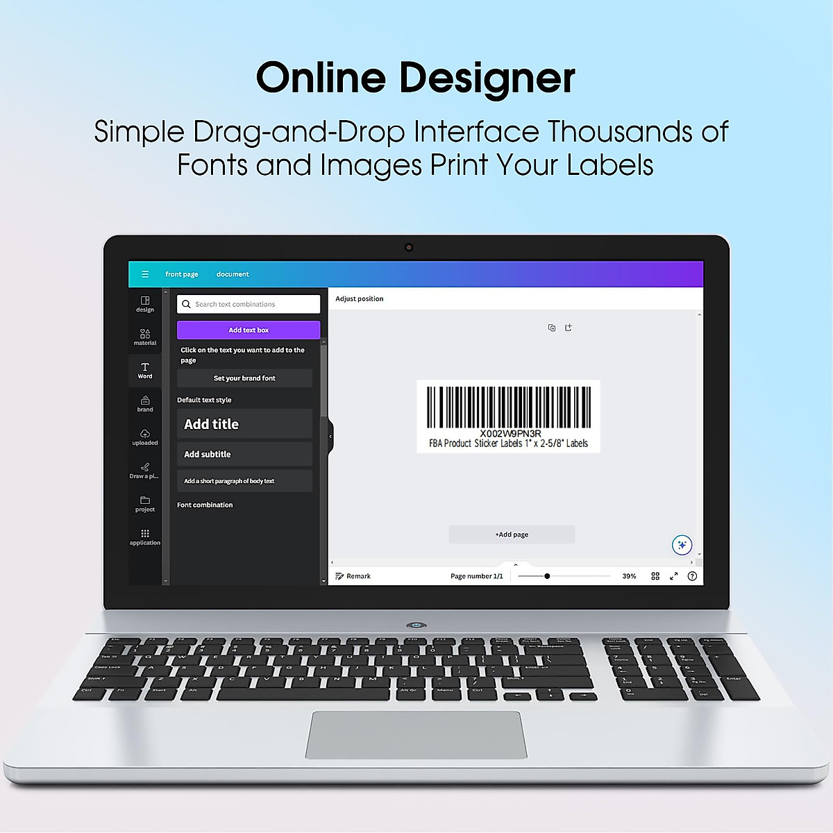 MaxGear 1" x 2-5/8" Address Mailing Sticker Labels for Inkjet or Laser Printer, Matte White Paper Sheets, Strong Adhesive, Dries Quickly, Holds Ink Well, 30 Sheets, 900 Labels