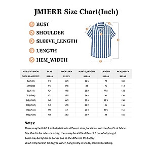 JMIERR Men's Summer Casual Stylish Short Sleeve Button-Up Shirts Cotton Linen Vertical Striped Business Dress Shirts Beach Cruise Shirt Resort Wear Old Money Aesthetic Clothes, US 43(L), Sky Blue