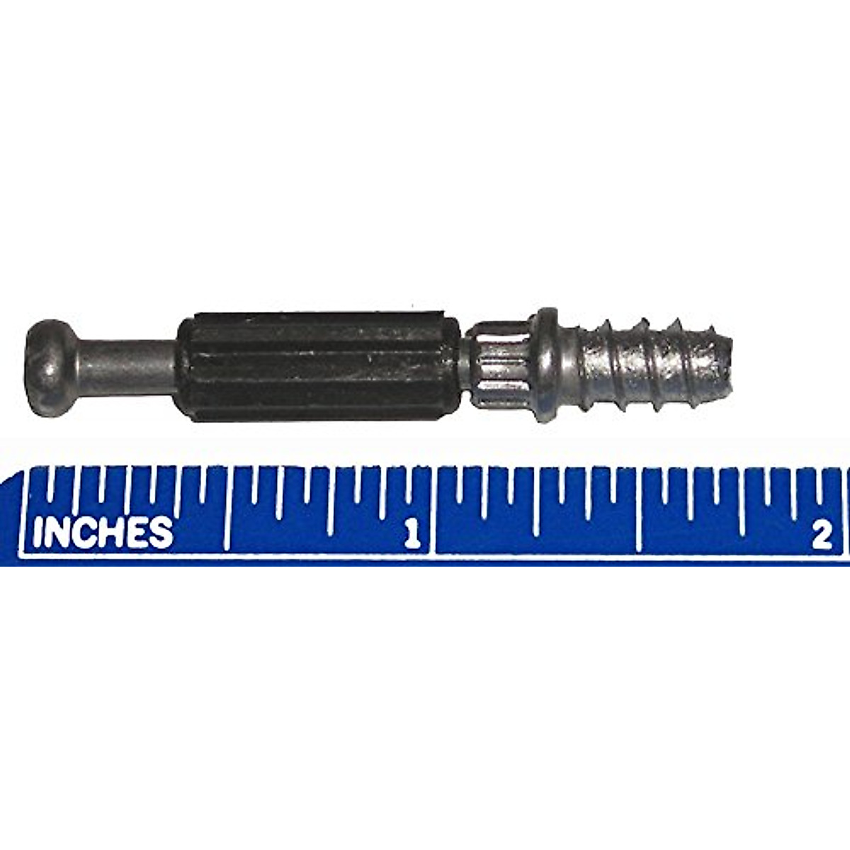 33mm Dowel Pin Bolt for Cam Lock Disc Furniture Connectors 43.5 mm Overall, Steel with Plastic Sleeve, 11mm Euro Wood Screw Thread for 5mm Hole (25 Pack)