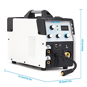 FLARING MIG Welder 200Amp 5 in 1 Gas MIG/Gasless Flux Core MIG/Stick/Lift TIG welding Spool Gun 220V Aluminum Multi Process Welding Machine with Wire Feeding Adjustment Local service