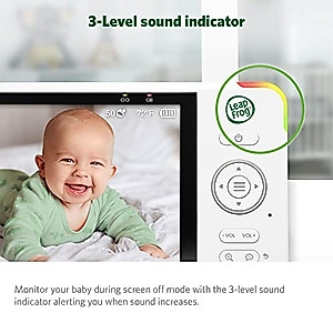 Leap Frog LF1726FHD 5.5" True 1080p FHD Display Video Baby Monitor with Super Long Range up to 2500ft, 360° Pan&Tilt, 4X Zoom, Night Light, Color Night Vision, Soothing Sounds, Secure Transmission