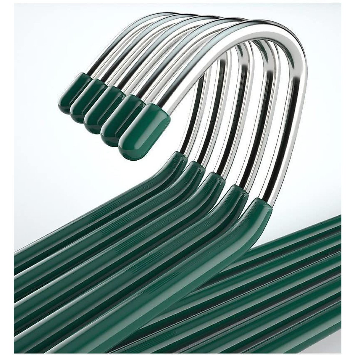 Goose Shaped Non-Slip Trouser Rack 13.8 * 4.3 inch (10 Pieces) Hanger, Thickened Stainless Steel Z-Shaped Hanger Suitable for Scarves/Ties/Accessories/Pants (Green)