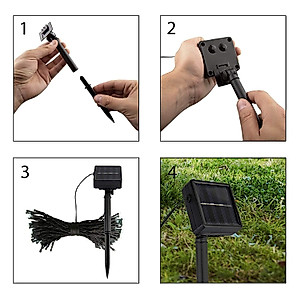 ORA LED Solar Powered String Lights, 200 LED’s, 112 ft., Waterproof, Dusk/Dawn Sensor, Perfect for Holiday, Christmas, Indoors, Outdoors, Home, Garden, Lawn, Patio, Wedding, Decorative Landscape