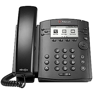 Polycom VVX 301 Corded Business Media Phone System - 6 Line PoE - 2200-48300-025 - AC Adapter (Not Included)
