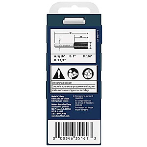 BOSCH 85224MC 5/16 In. x 1 In. Carbide-Tipped Double-Flute Straight Router Bit