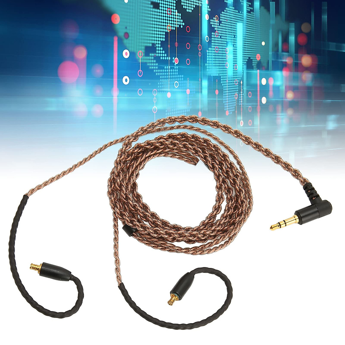 Earphone Replacement Cable, Rustproof Headphone Sound Cable Prevent Stethoscope Effect Oxygen Free Copper Clear for LS400 for CKR100 for LS200 for E40