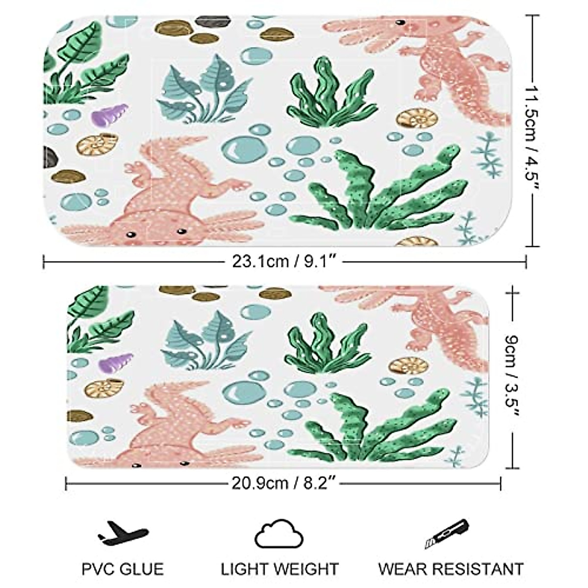 Axolotls Shells Pebbles and Bubbles Compatible with Switch/Switch Lite Console Joy-Con Dock Sticker Skin Full Set Cute Stickers Cover for Switch Lite