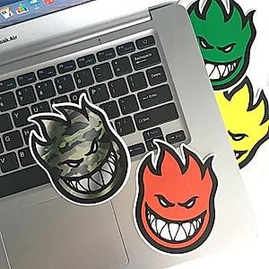 WaiYo 10 PCS Large Spit-Fire Stickers,4 Inches Stickers,Cool Flame Skateboard Stickers,Vinyl Waterproof Stickers for Laptop,Water Bottles,Luggage,Computer,Cellphone,Skateboard,Guitar