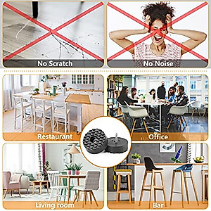 Screw-On Rubber Feet for Furniture - 32PCS Floor Protector for Chair Leg - 0.7" Sturdy Feet for Cutting Board Non Slip - Black Furniture Pad for Hardwood Floor - Durable Furniture Rubber Bumper